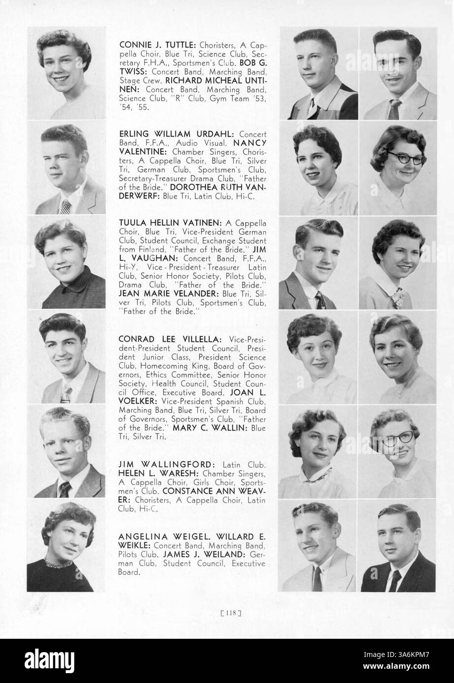 The 1955 Roosevelt High School Yearbook captures the academic year's ...