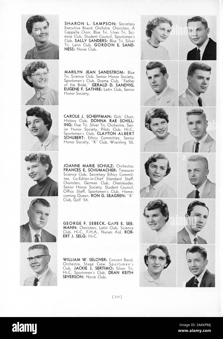 The 1955 Roosevelt Yearbook records the students, teachers, clubs ...