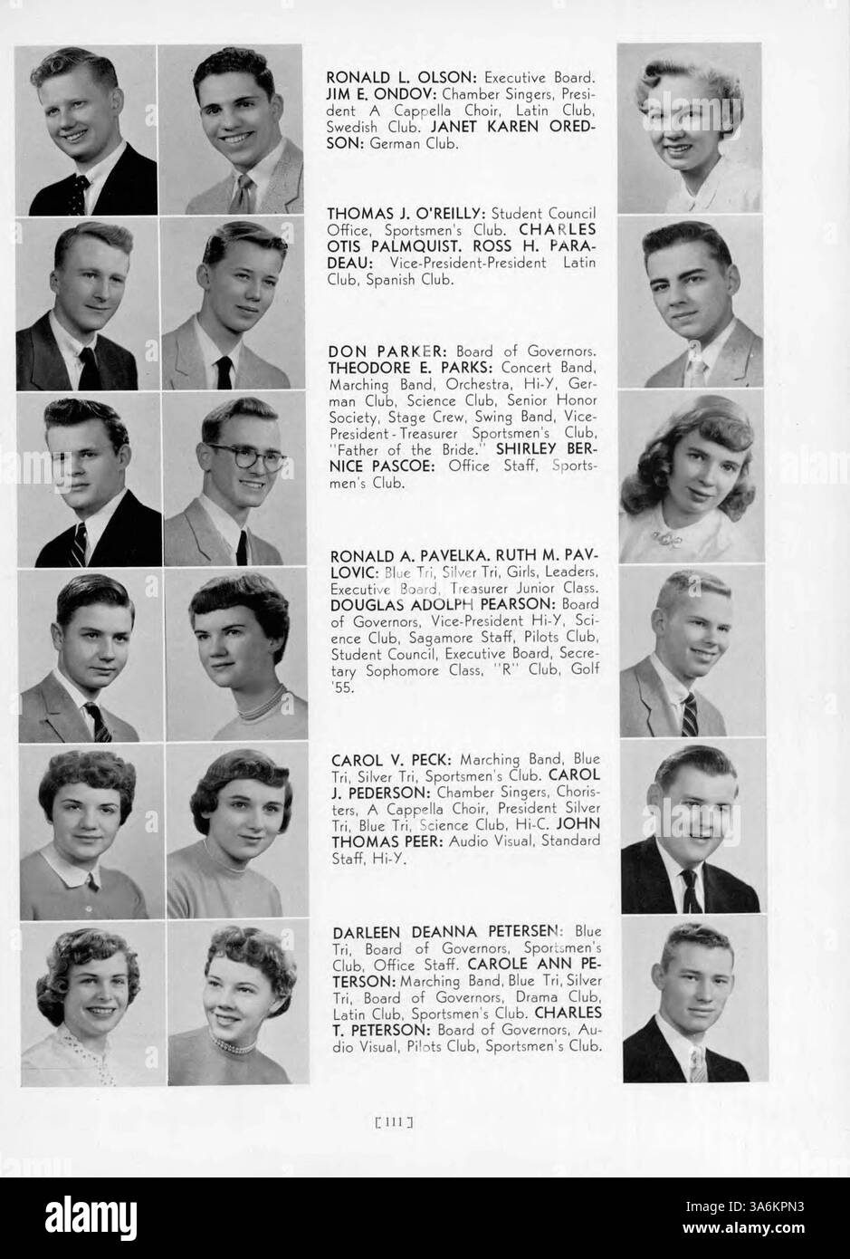 The 1955 Roosevelt High School Yearbook includes records of students ...