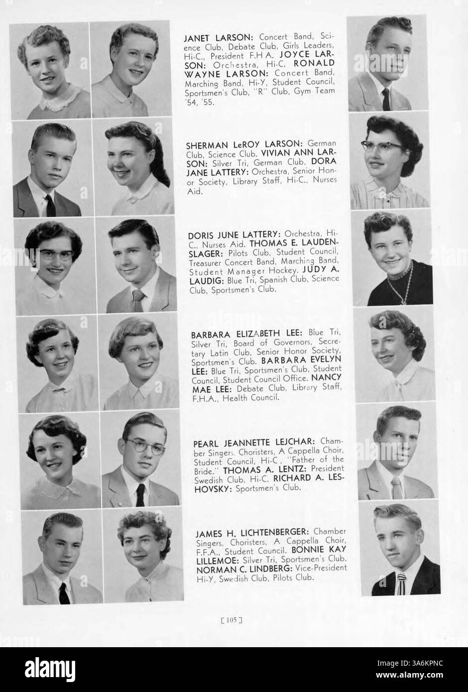 The 1955 Roosevelt Yearbook includes records of students, faculty ...