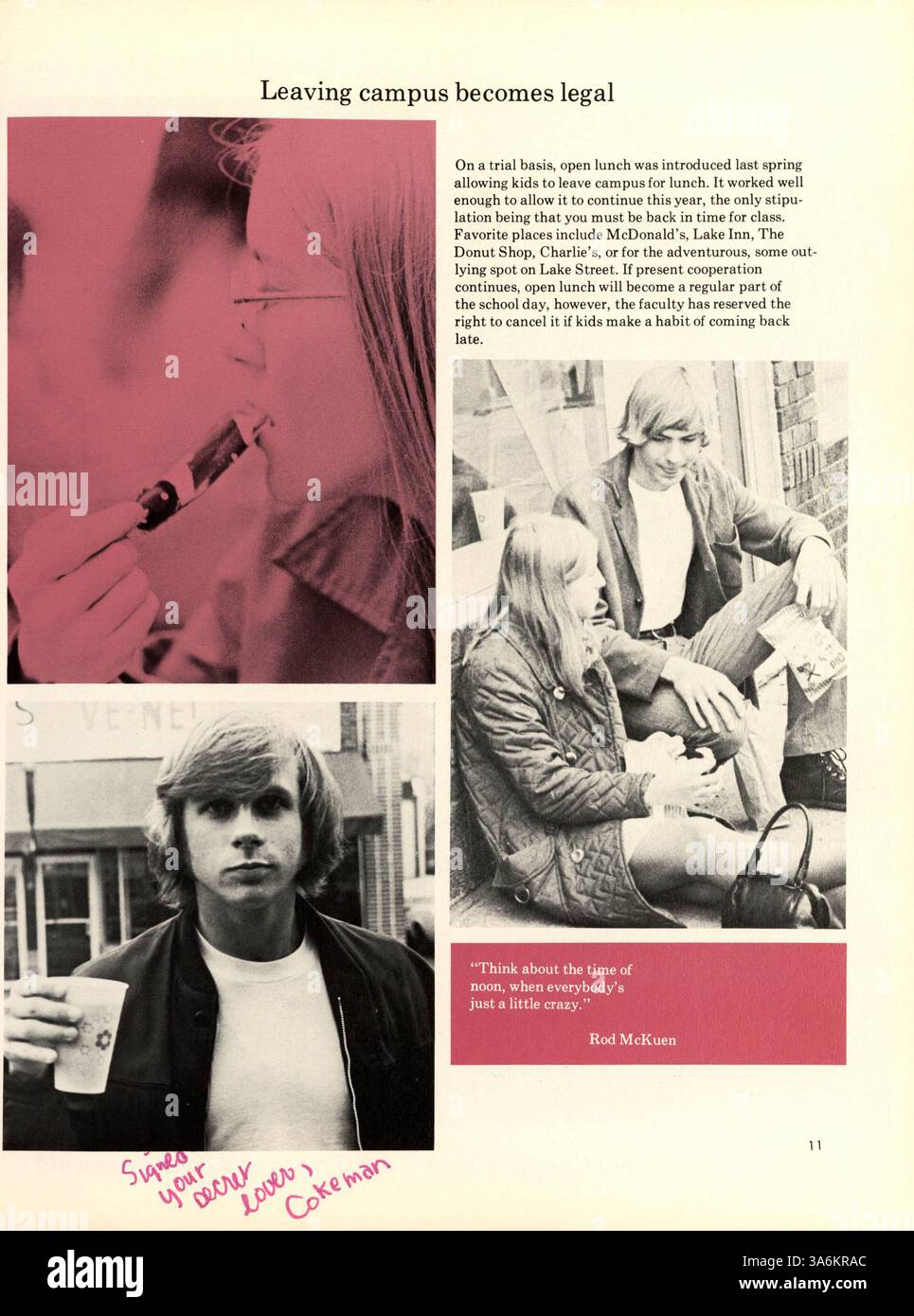 This 1972 high school yearbook captures the student body, teachers ...