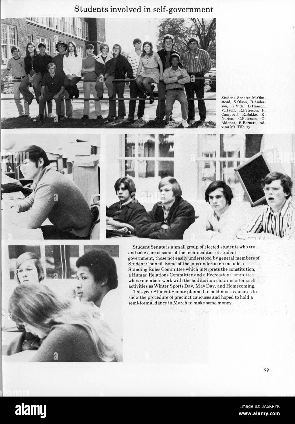 The 1972 Roosevelt High School yearbook, "A Time Together," highlights ...