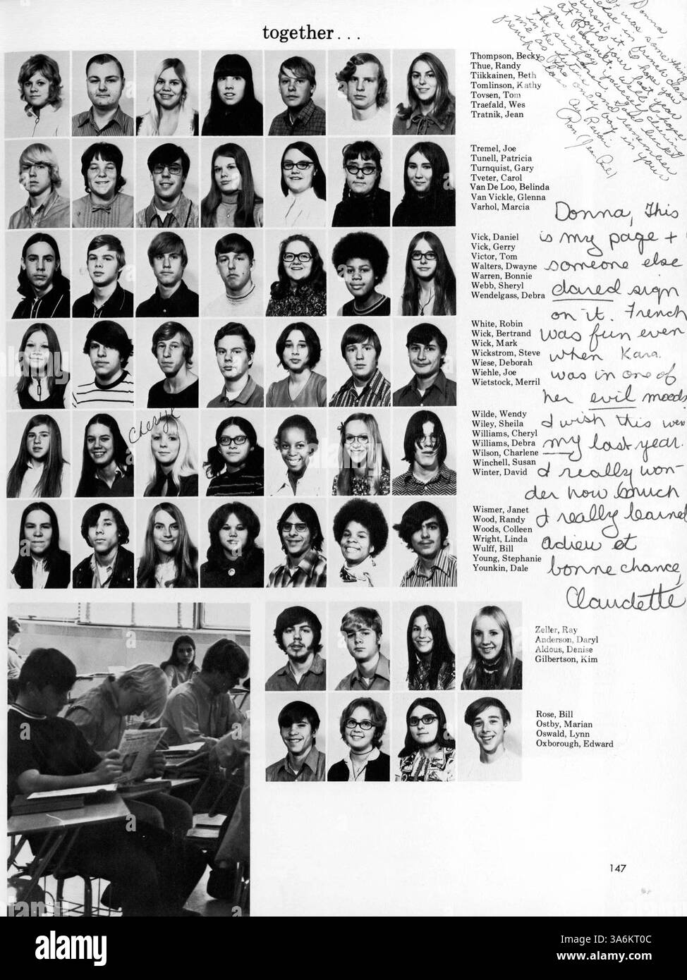 The 1972 Roosevelt High School yearbook, titled "A Time Together ...