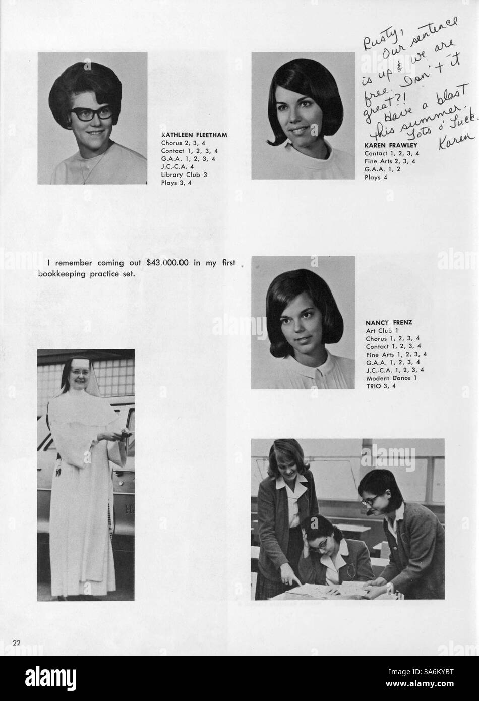 This high school yearbook from 1966 highlights the students, teachers ...