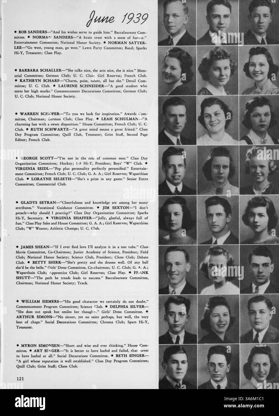 The 1939 Wahian yearbook from Washburn High School provides a snapshot ...