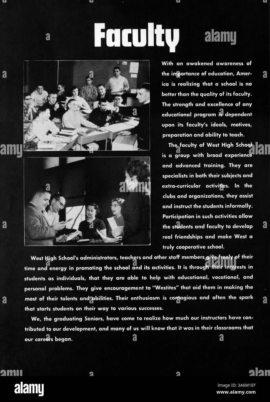 Documenting the key moments from the 1958 1959 school year hi-res stock ...