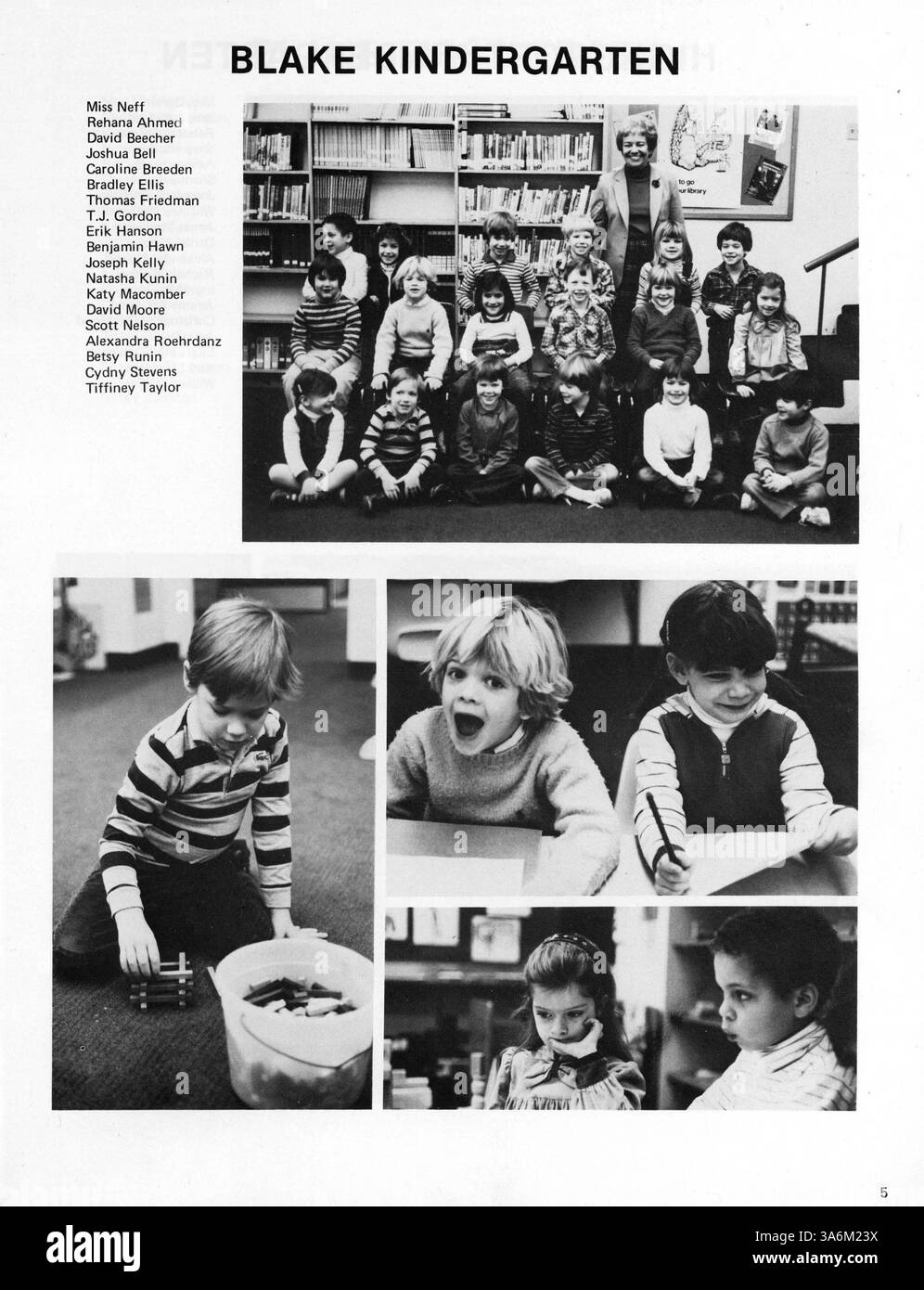 This 1982 yearbook from Blake Lower School includes detailed records of ...