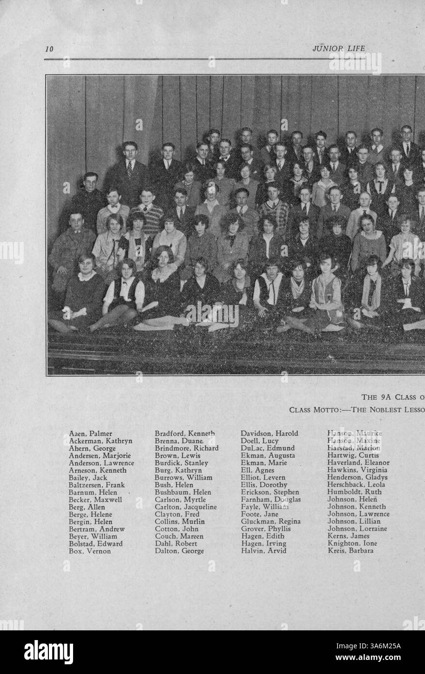 The January 1926 edition of the Bryant Jr. High Yearbook documents the ...