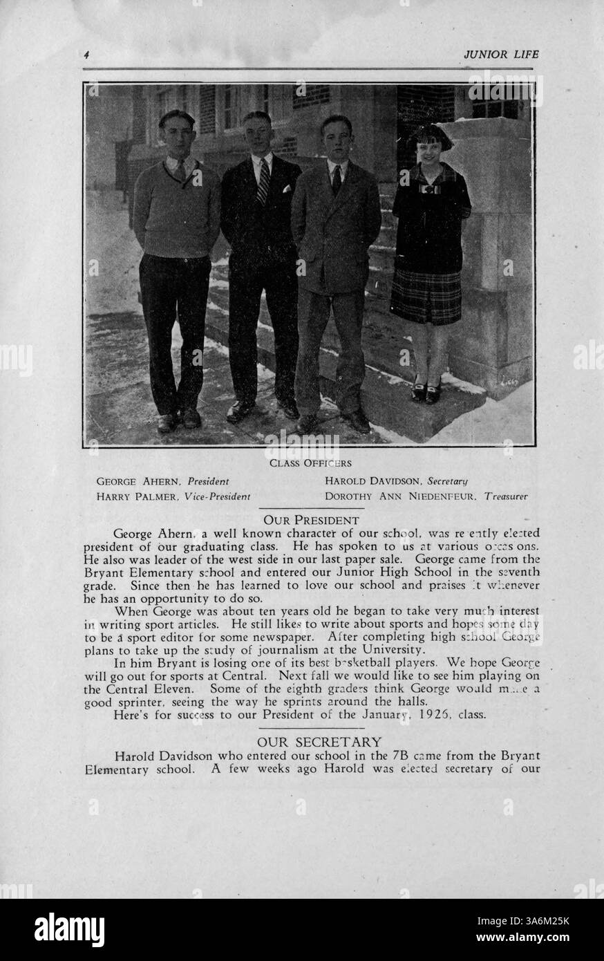 The January 1926 edition of the Bryant Jr. High Yearbook documents the ...
