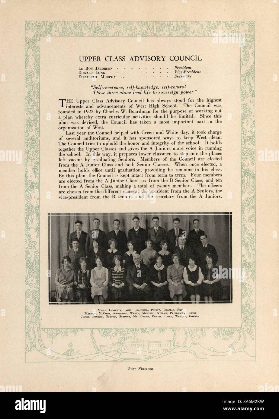 The 1925 Hesperian yearbook from West High documents the school year’s student body, athletic ...