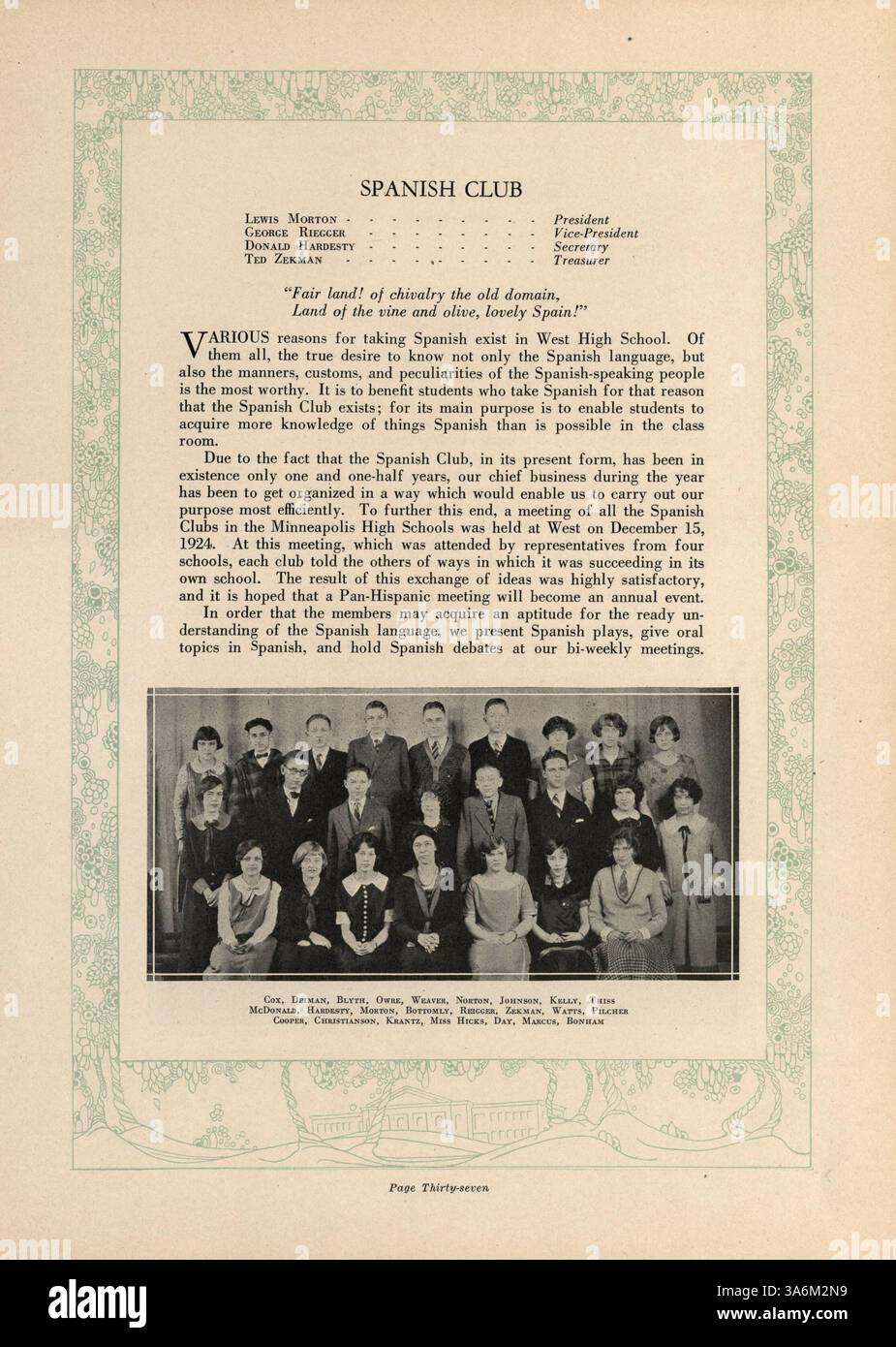 This high school yearbook, 'Hesperian 1925,' captures the West High School community during the ...