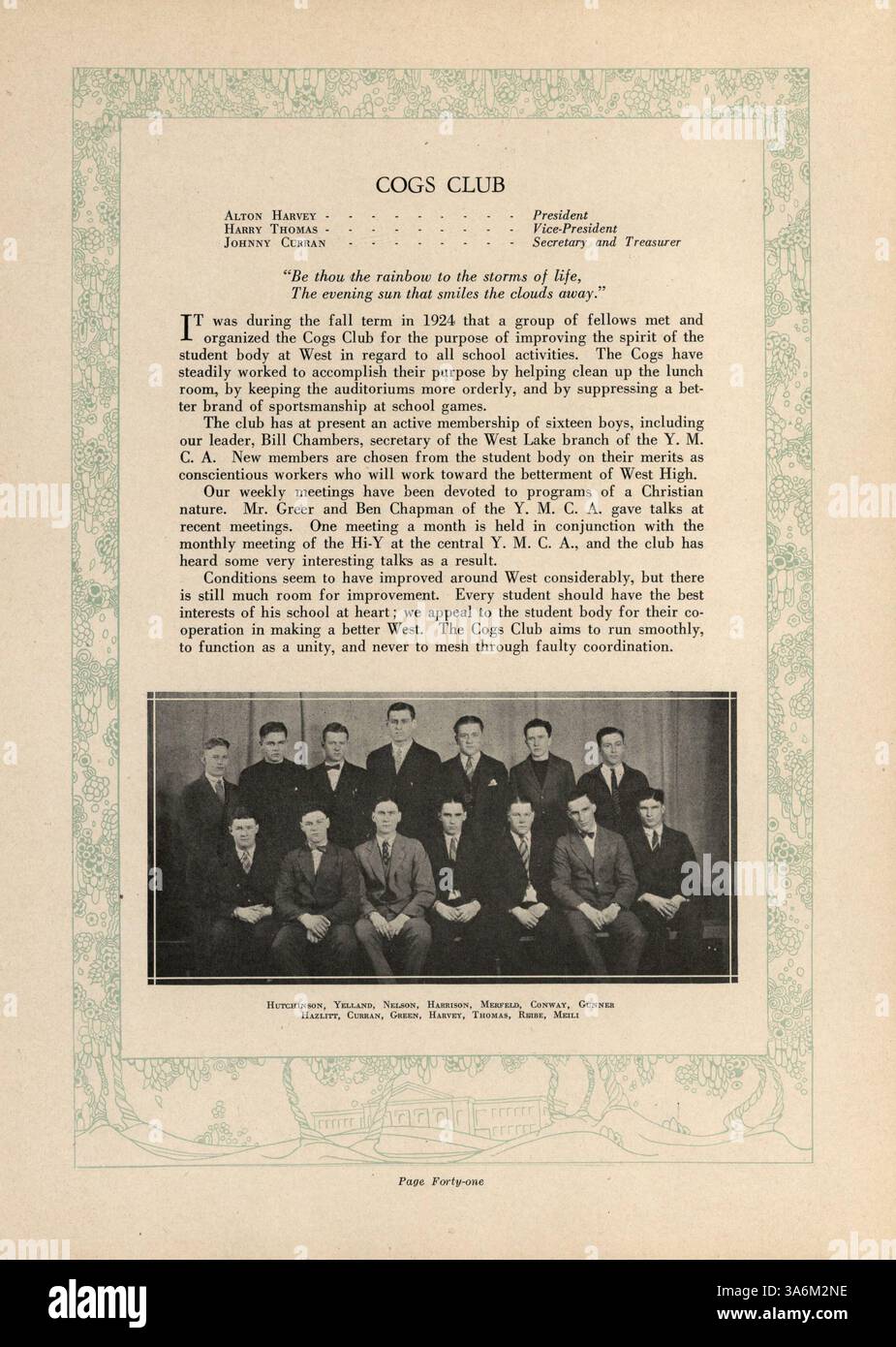 The 'Hesperian 1925' yearbook from West High School details the school year of 1924-1925 ...