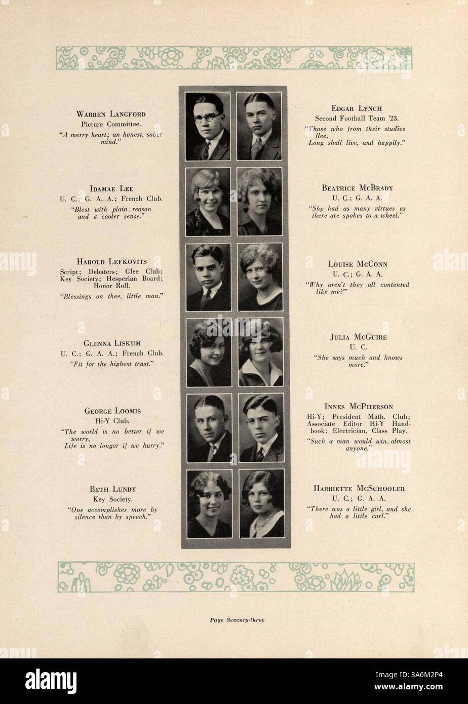 The 1925 'Hesperian' yearbook from West High School captures the essence of the 1924-1925 school ...