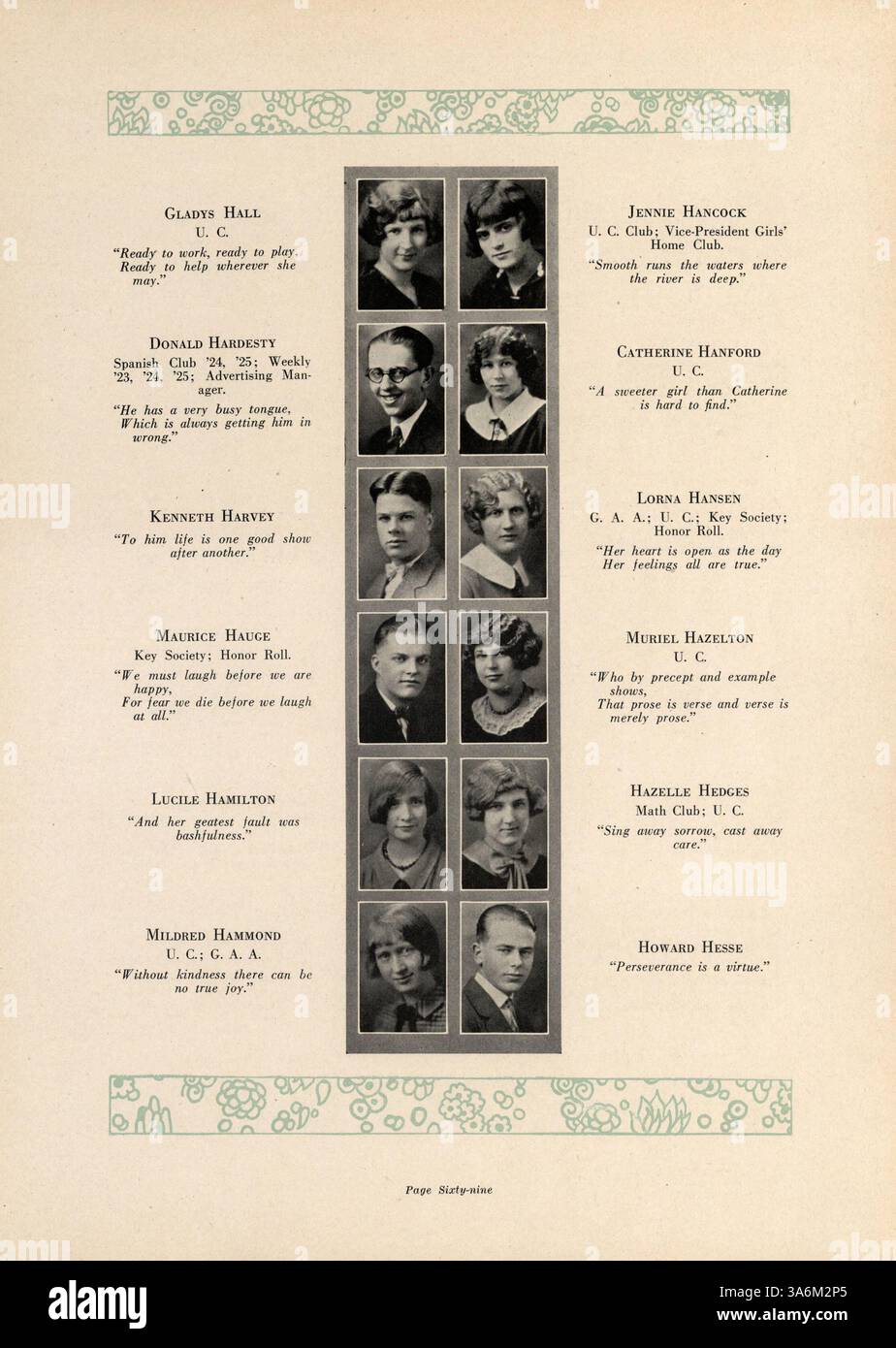 The 'Hesperian' 1925 yearbook captures the student body and faculty at West High School during ...