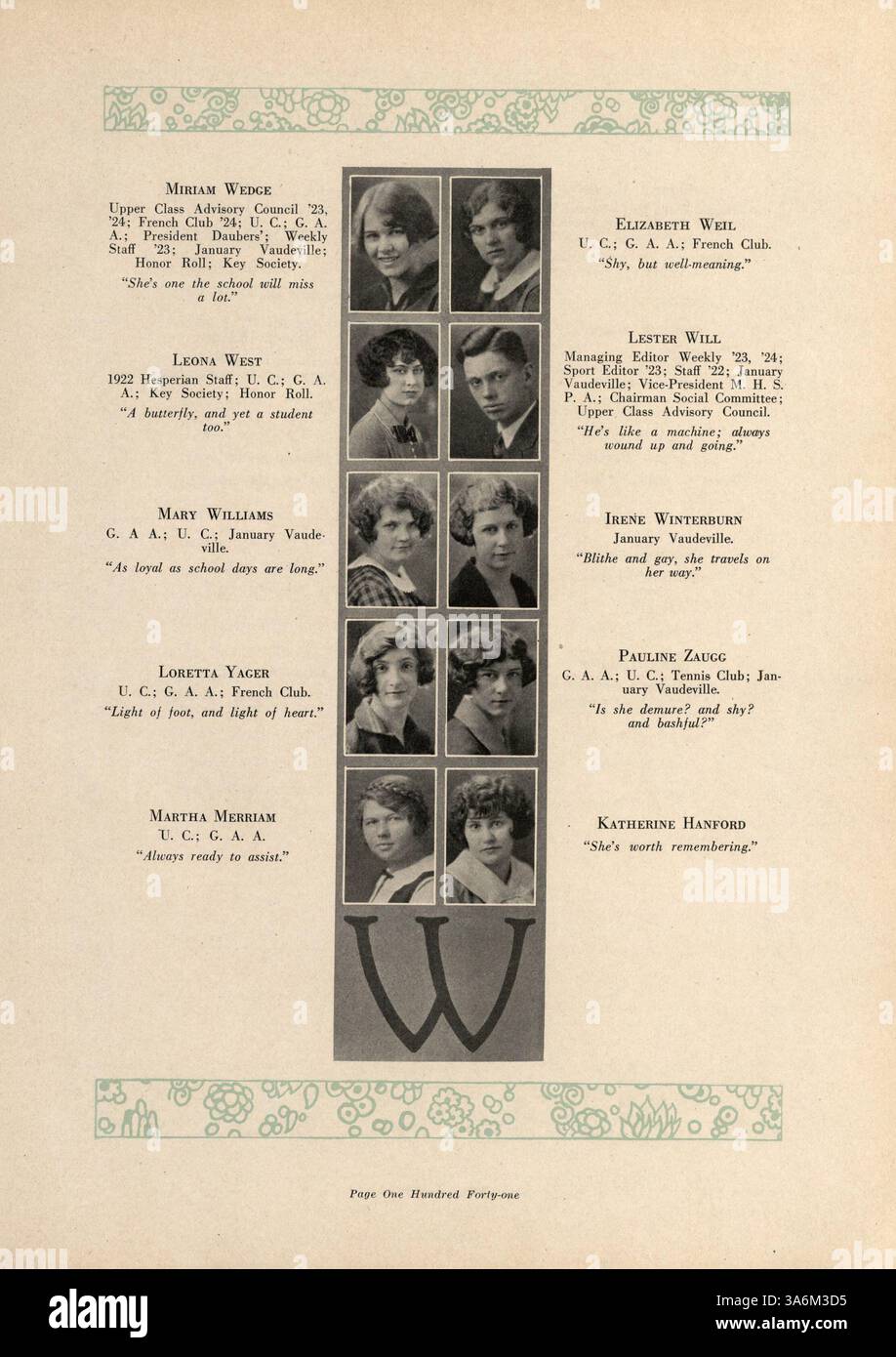 The 1925 'Hesperian' yearbook from West High School showcases students, teachers, clubs ...