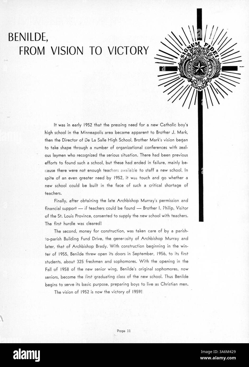 The Benilde High Yearbook for 1959 provides a historical record of ...