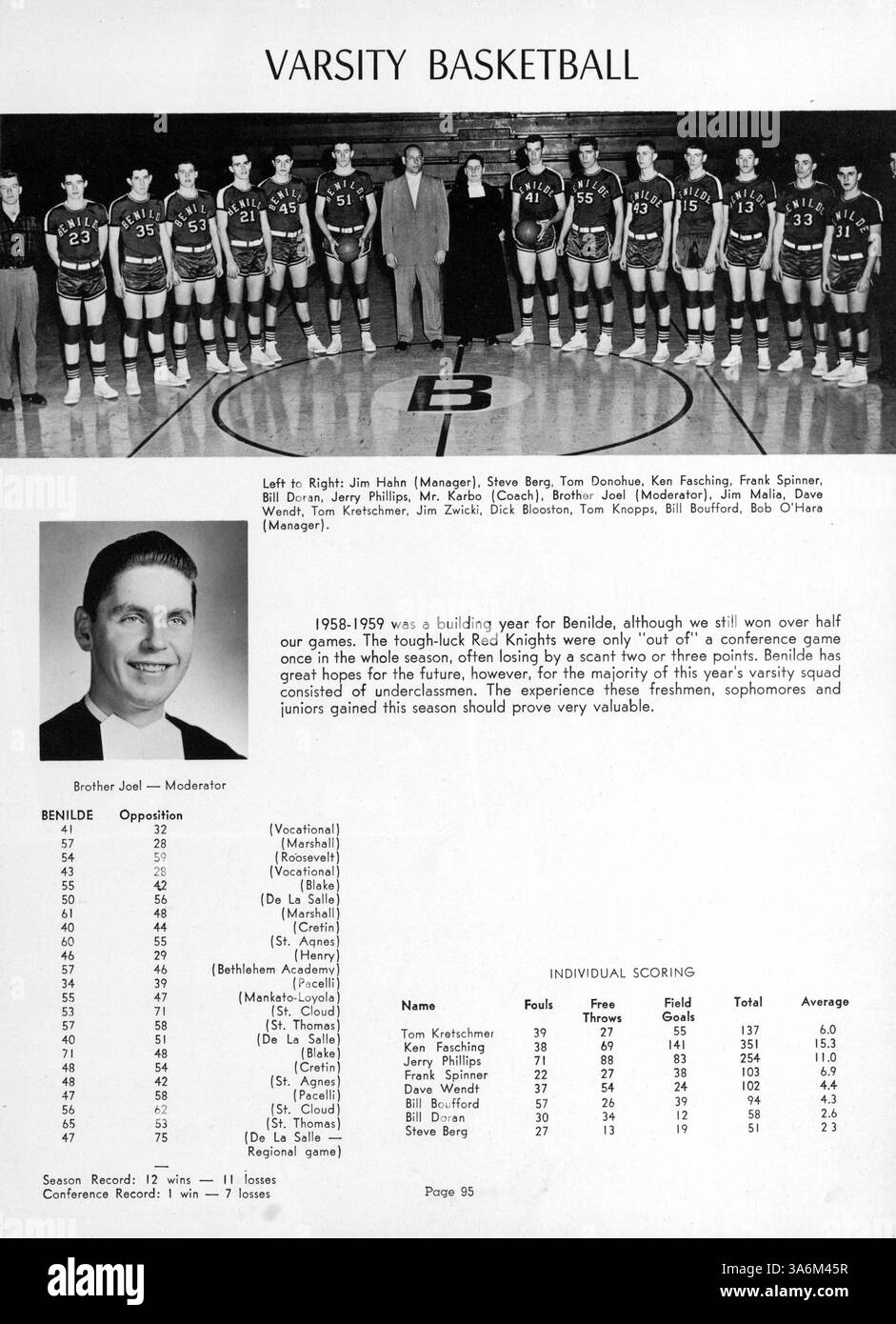 This 1959 Benilde High Yearbook showcases the student body, faculty ...