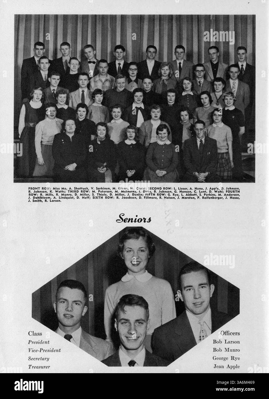 The 1952 deephaven high yearbook documents the key events hi-res stock ...