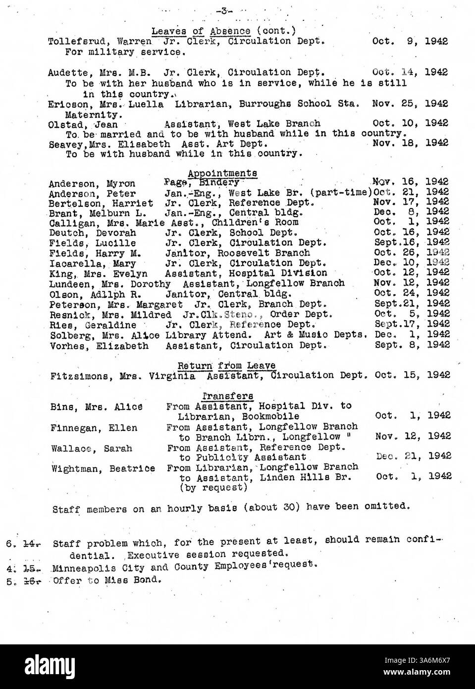 The 1942 Board meeting minutes of the Minneapolis Public Library focus ...