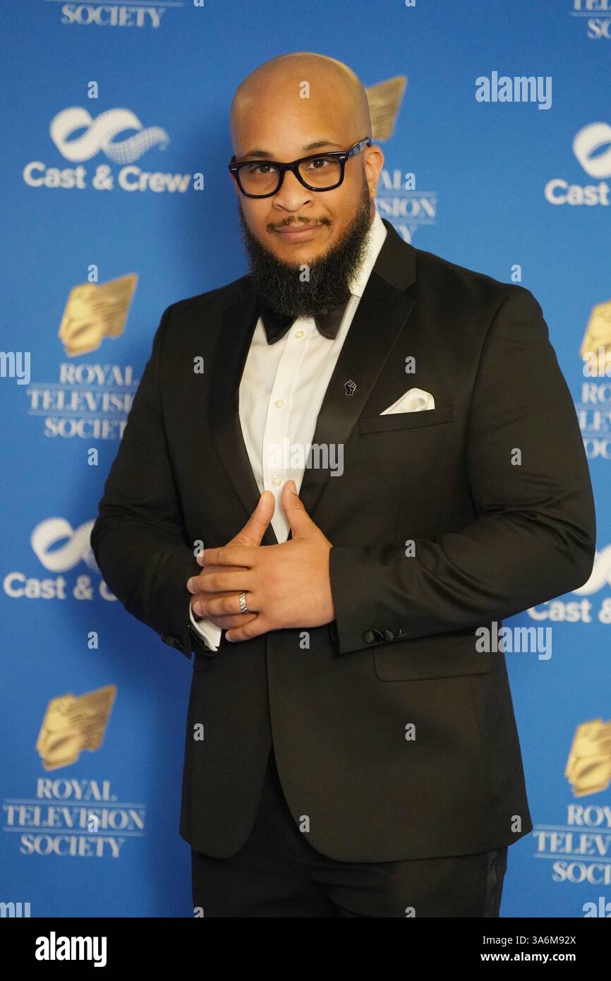 Jordan Pitt attending the Royal Television Society Programme Awards at ...