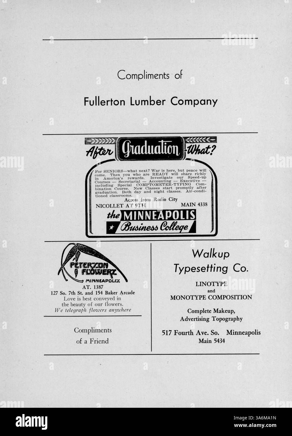 The 1944 Tatler yearbook from Northrop Collegiate captures key moments ...