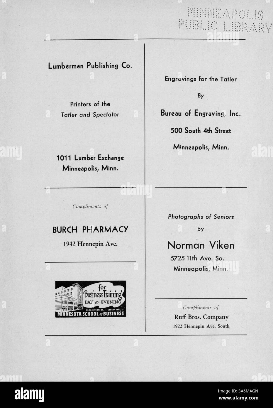 The 1944 Northrop Collegiate Yearbook, Tatler, records significant ...