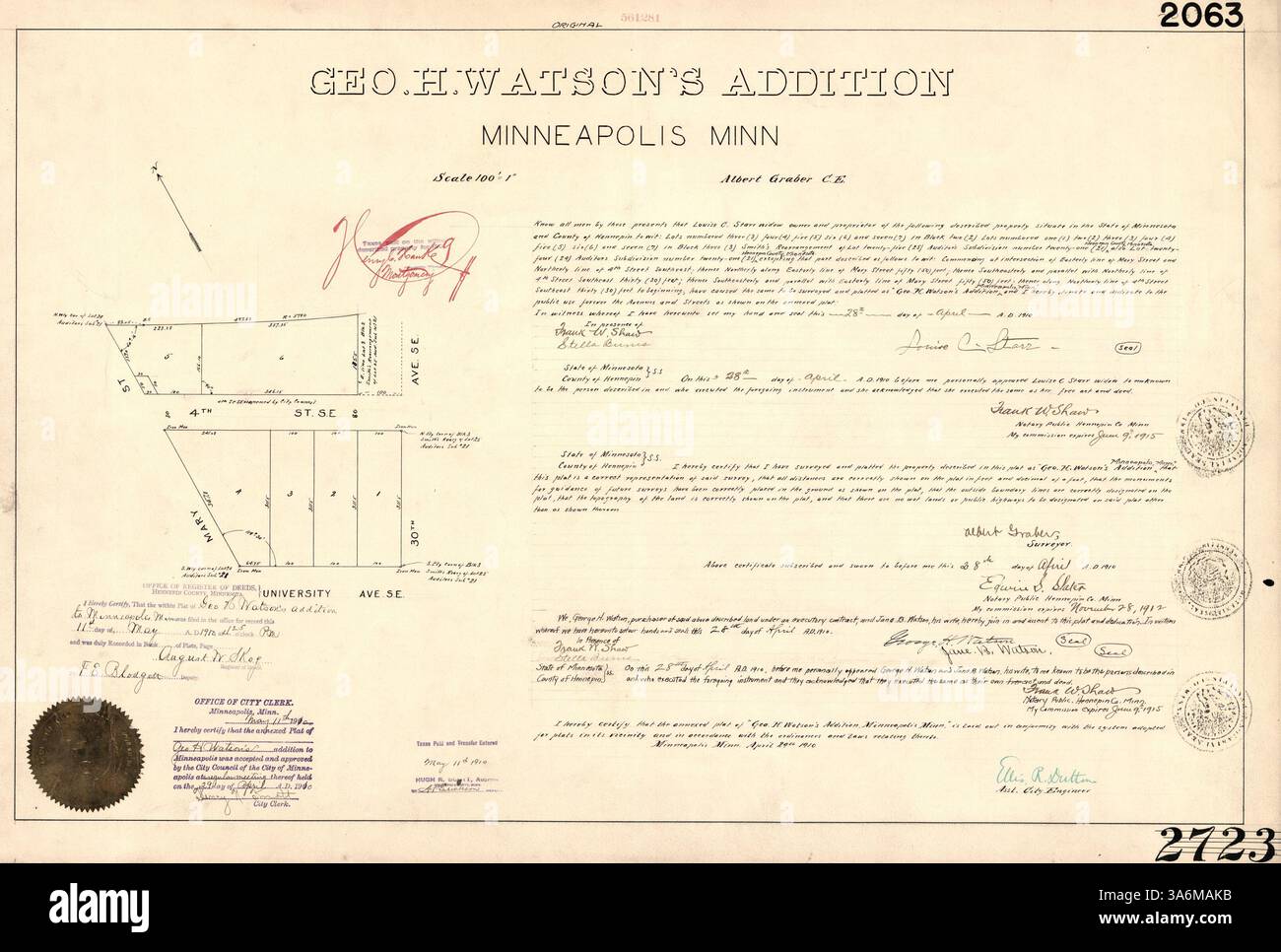 Geo. H. Watson’s Addition is part of the urban growth in Minneapolis ...