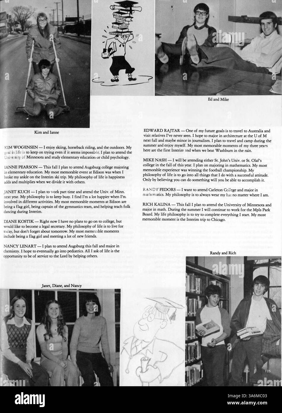 The 1974 edition of the 'Wizard' yearbook from Edison High School chronicles the major events of ...