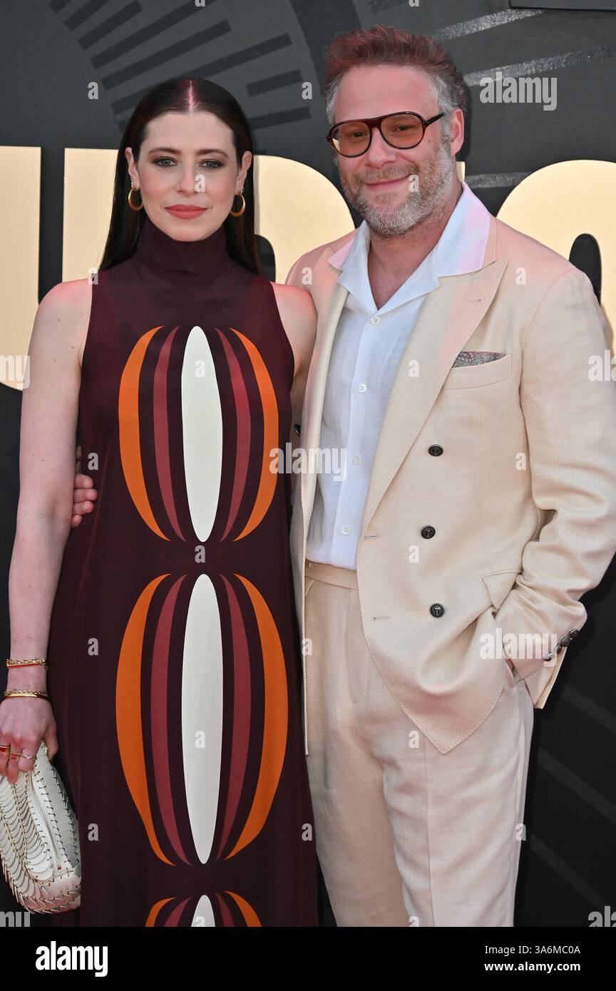 Hollywood, CA USA - March 24, 2025: Lauren Miller, Seth Rogen attends ...