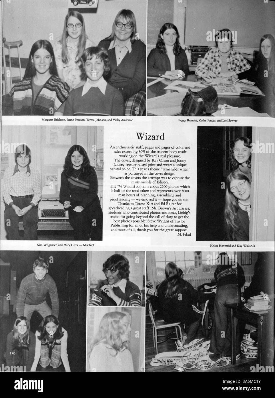 This 1974 edition of the 'Wizard' yearbook captures the essence of the 1973-1974 school year at ...