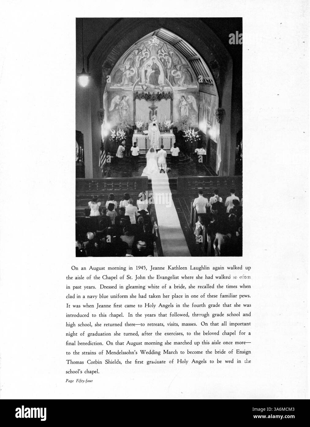 The 1946 yearbook from the Academy of Holy Angels records the important ...