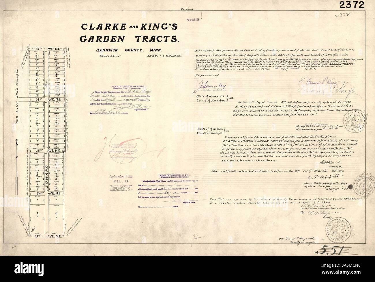 Clarke and King's Garden Tracts, a development project in Hennepin ...
