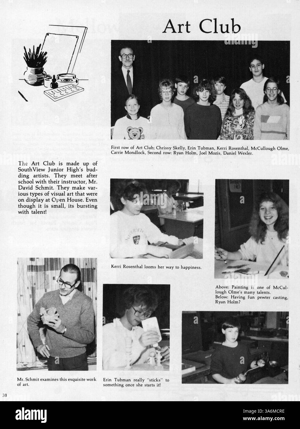 The South View Jr. High 1987 yearbook, titled Reflections, includes ...