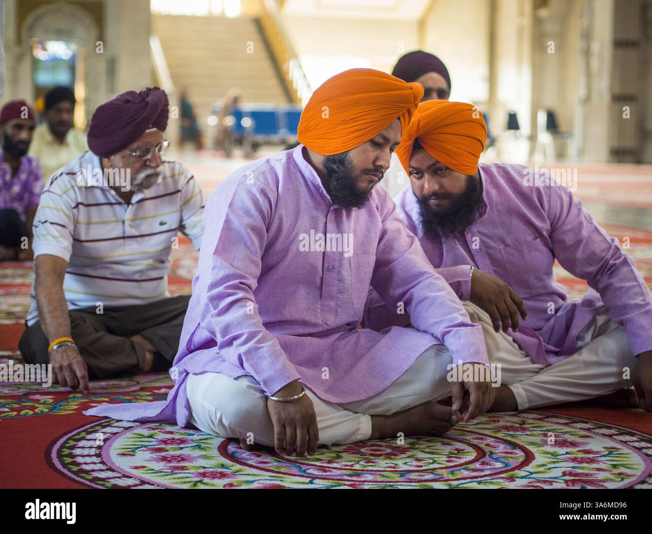 Feb. 8, 2015 - Bangkok, Bangkok, Thailand - Sikh men in the Darbar ...