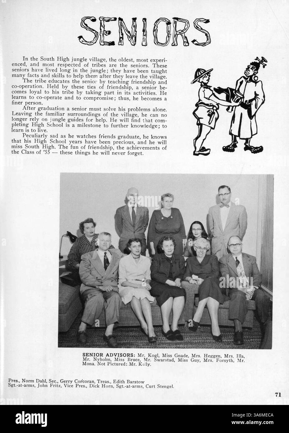 The south high yearbook of 1955 highlights the academic hi-res stock ...