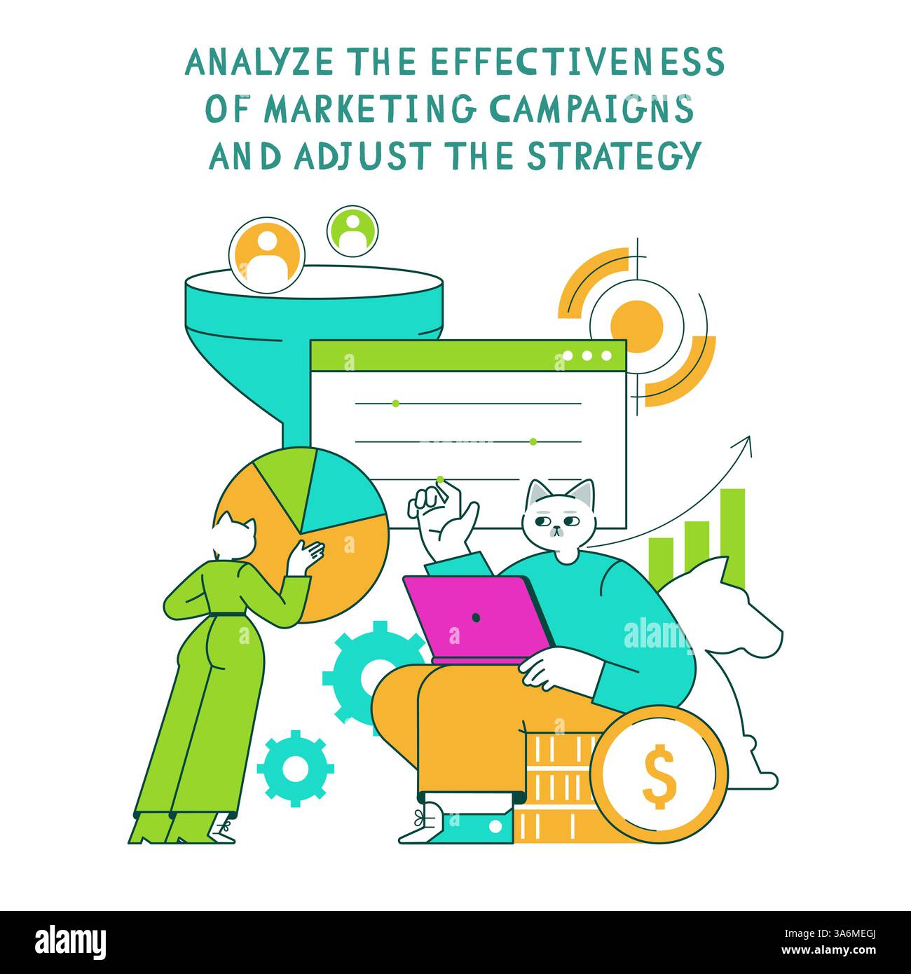 Product Marketing concept. Analyzing marketing campaign effectiveness ...