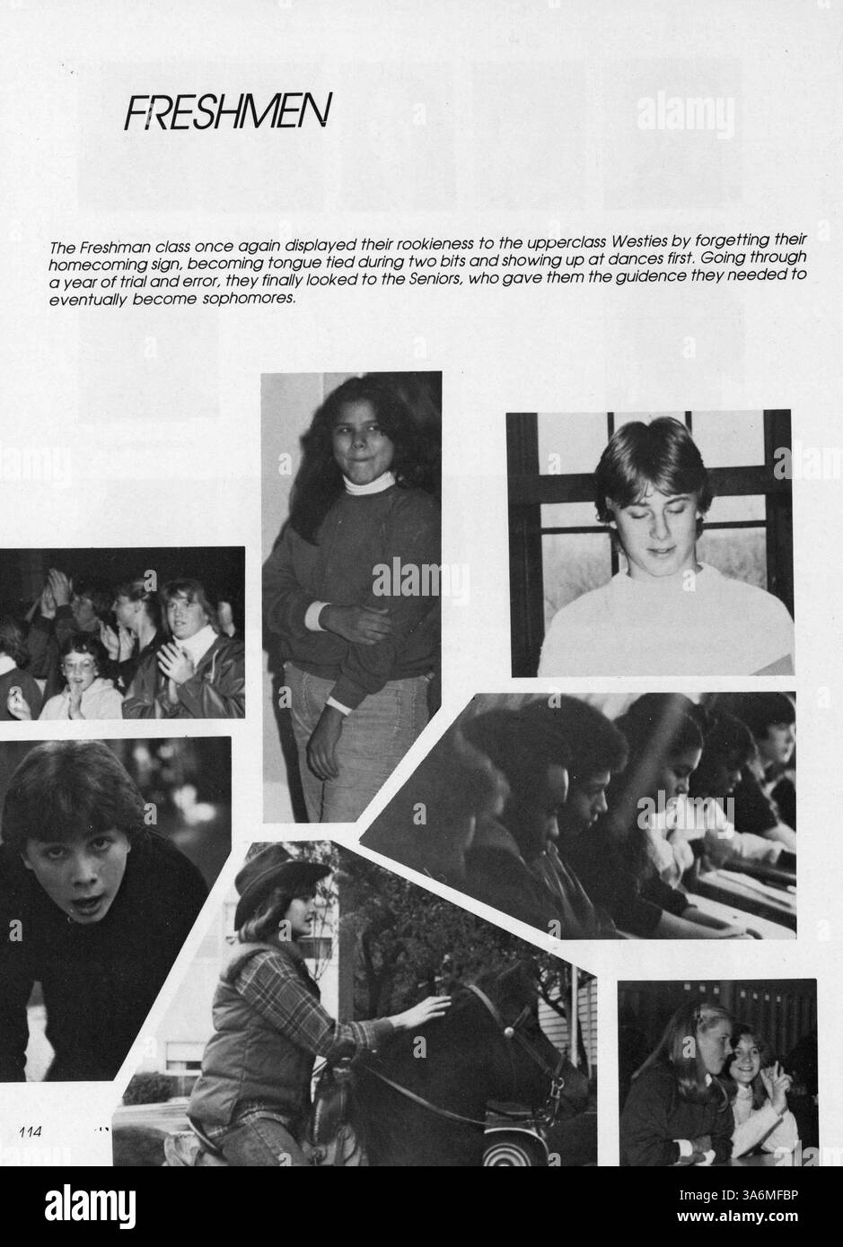 The 1982 edition of the west high yearbook hi-res stock photography and ...