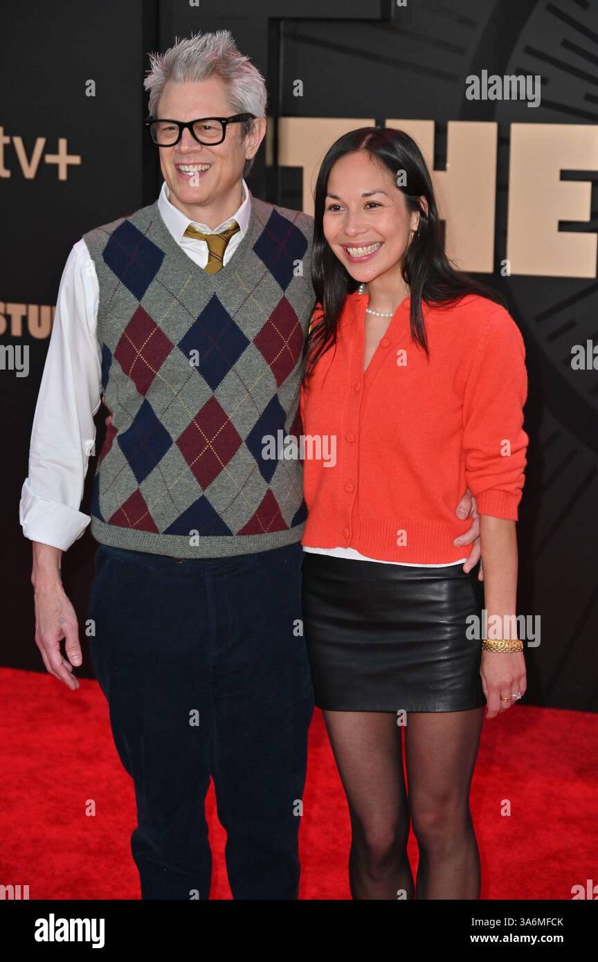 Hollywood, CA USA - March 24, 2025: Johnny Knoxville, Emily Ting ...