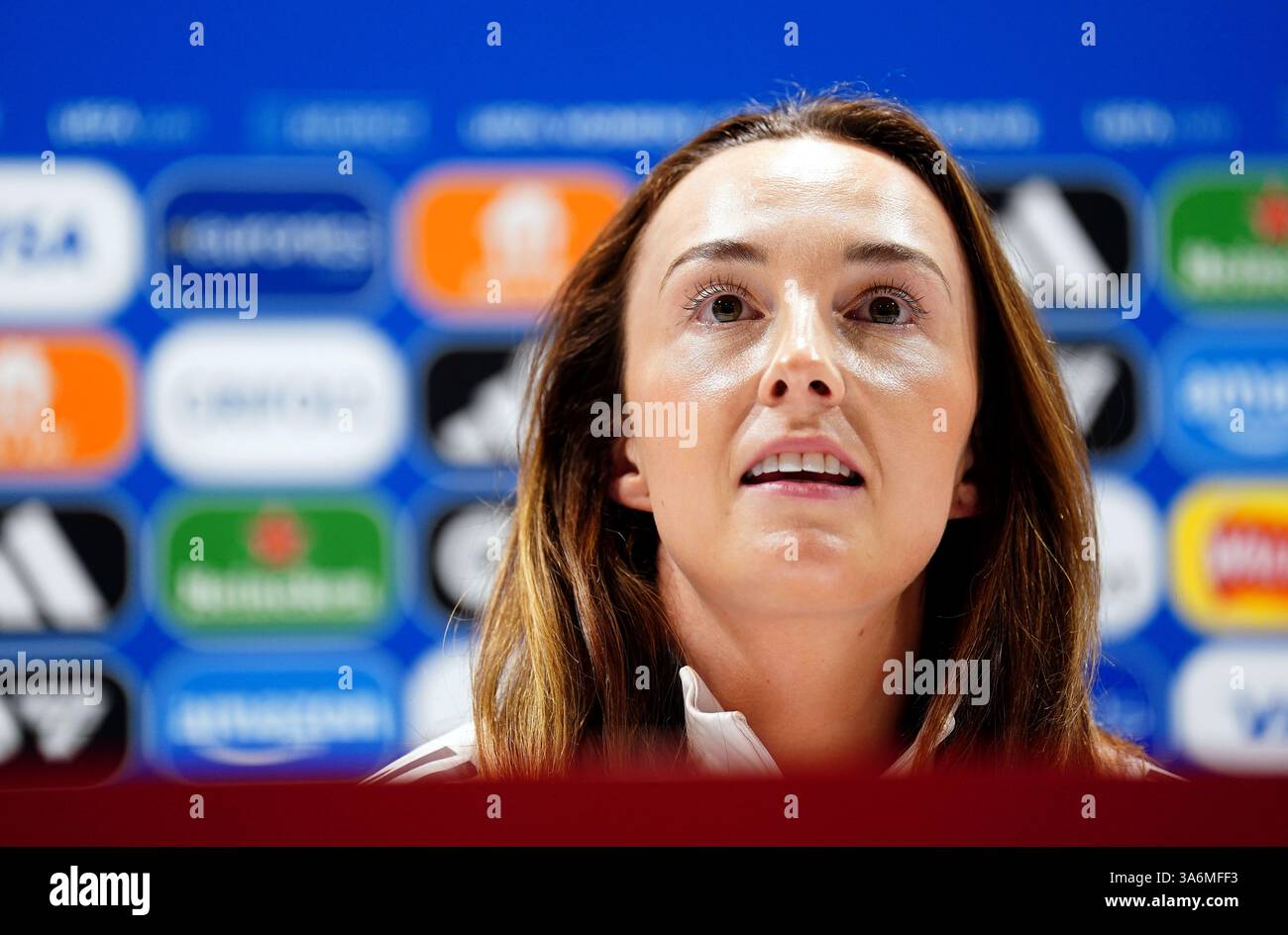 Real Madrid's Caroline Weir during a press conference at the Emirates ...