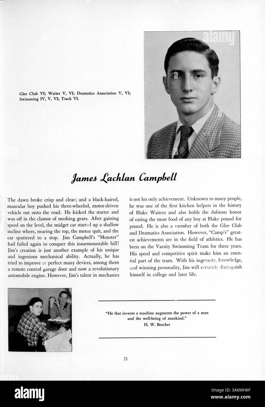 The 'CALL O' PAN' Blake Yearbook from 1954 captures the significant ...