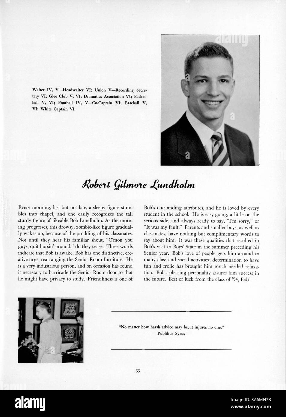 Blake School's 1954 yearbook, 'CALL O' PAN', highlights the ...