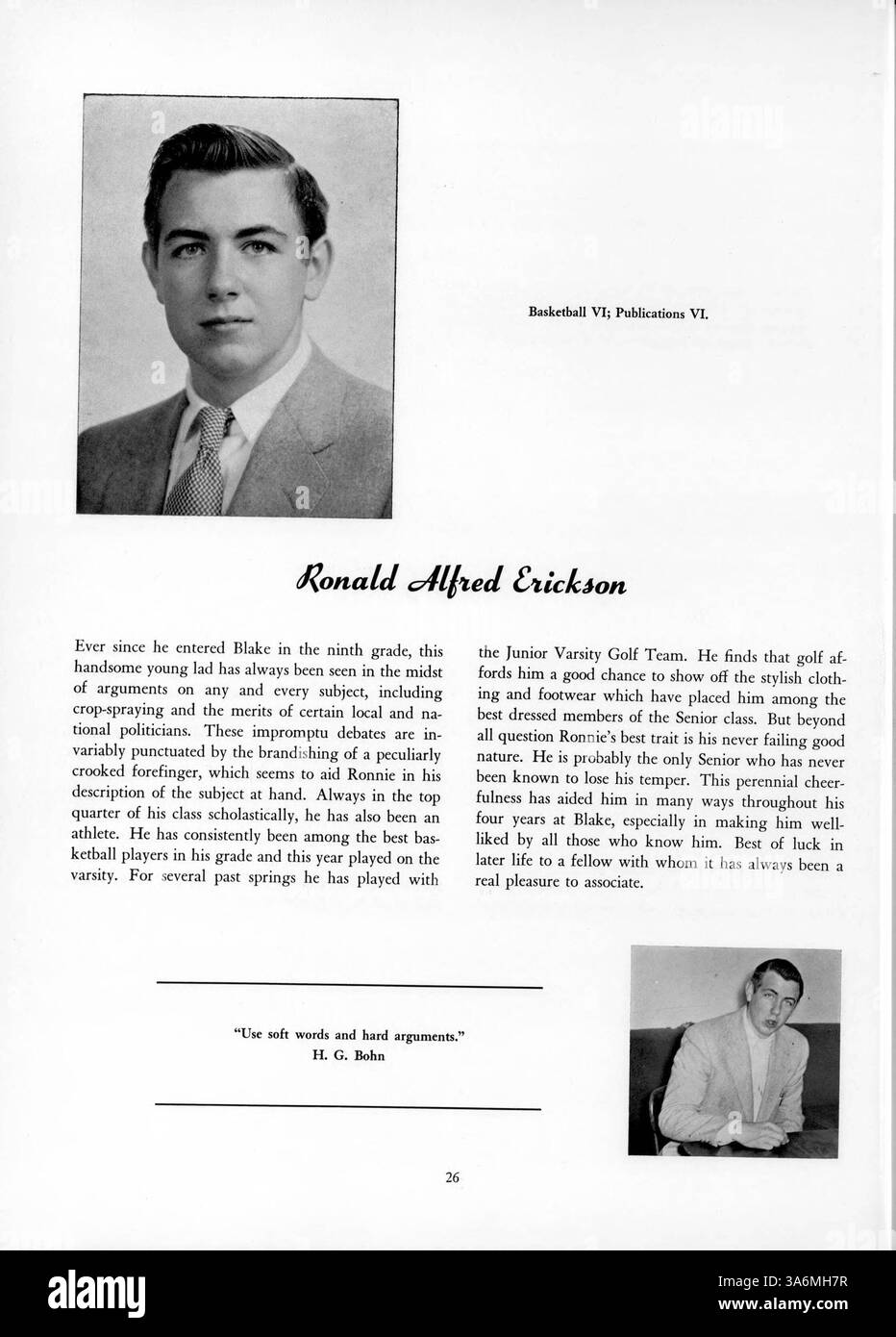 Blake School’s 1954 'CALL O' PAN' yearbook documents the people, places ...