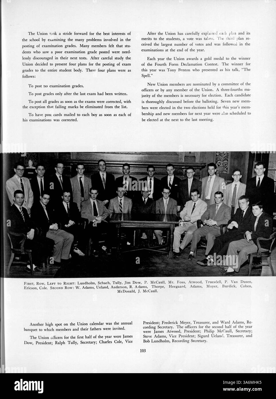 This high school yearbook from 1954 captures the major events, sports ...