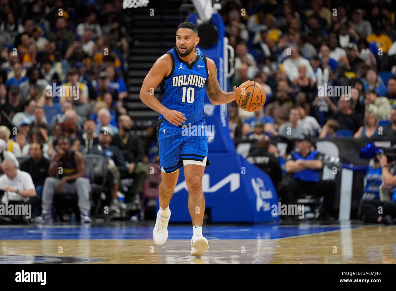 Orlando Magic guard Cory Joseph (10) moves the ball during the second ...