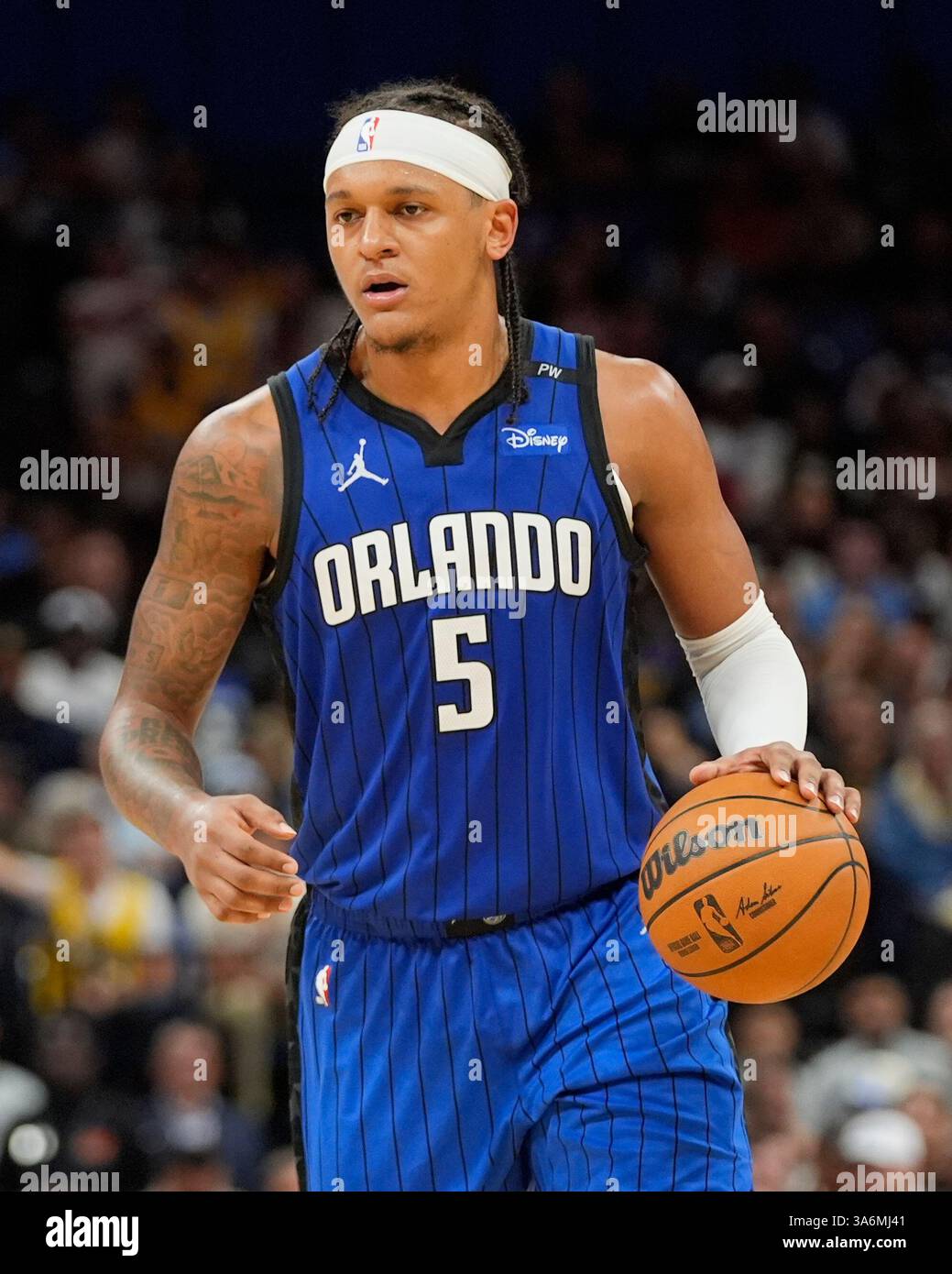 Orlando Magic forward Paolo Banchero advances the ball during the ...