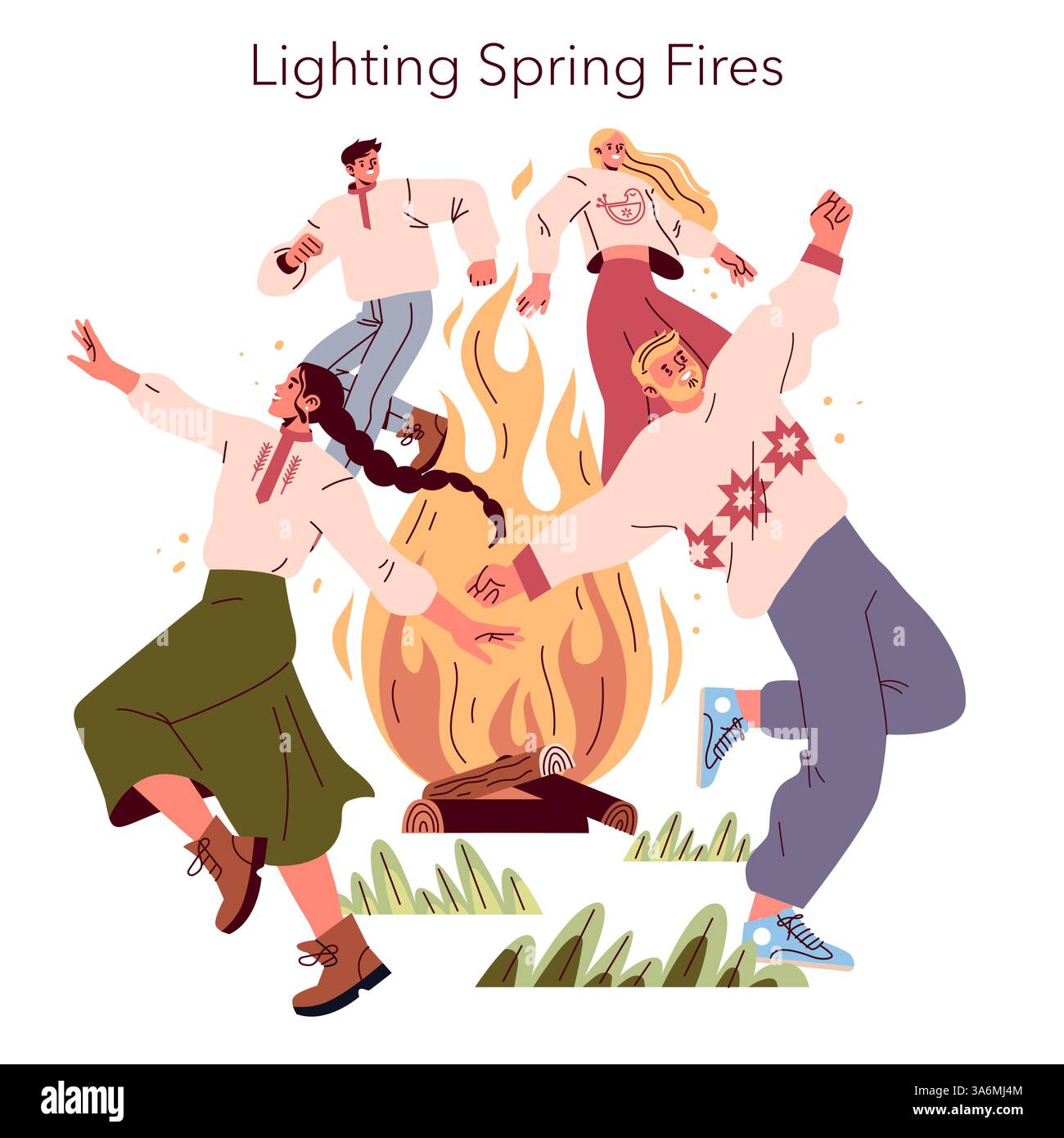 Community dances Stock Vector Images - Alamy