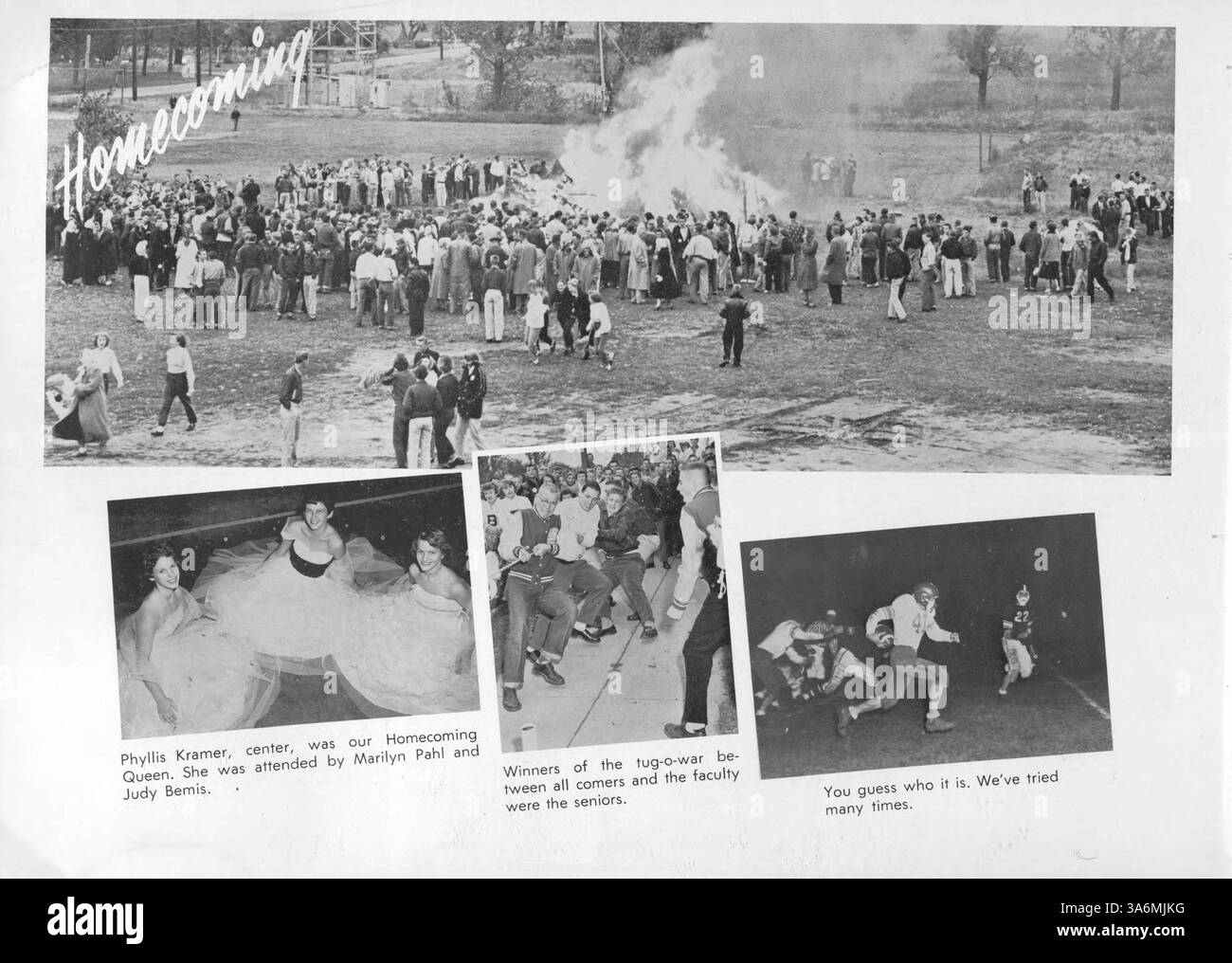 The 'Bloomington Bear' yearbook from 1956 documents the events and ...