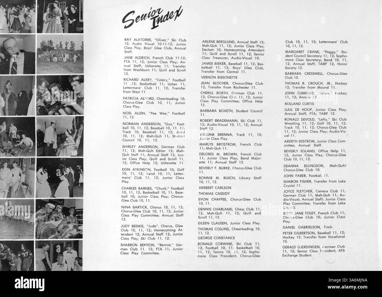 This 1956 edition of the 'Bloomington Bear' yearbook highlights the ...