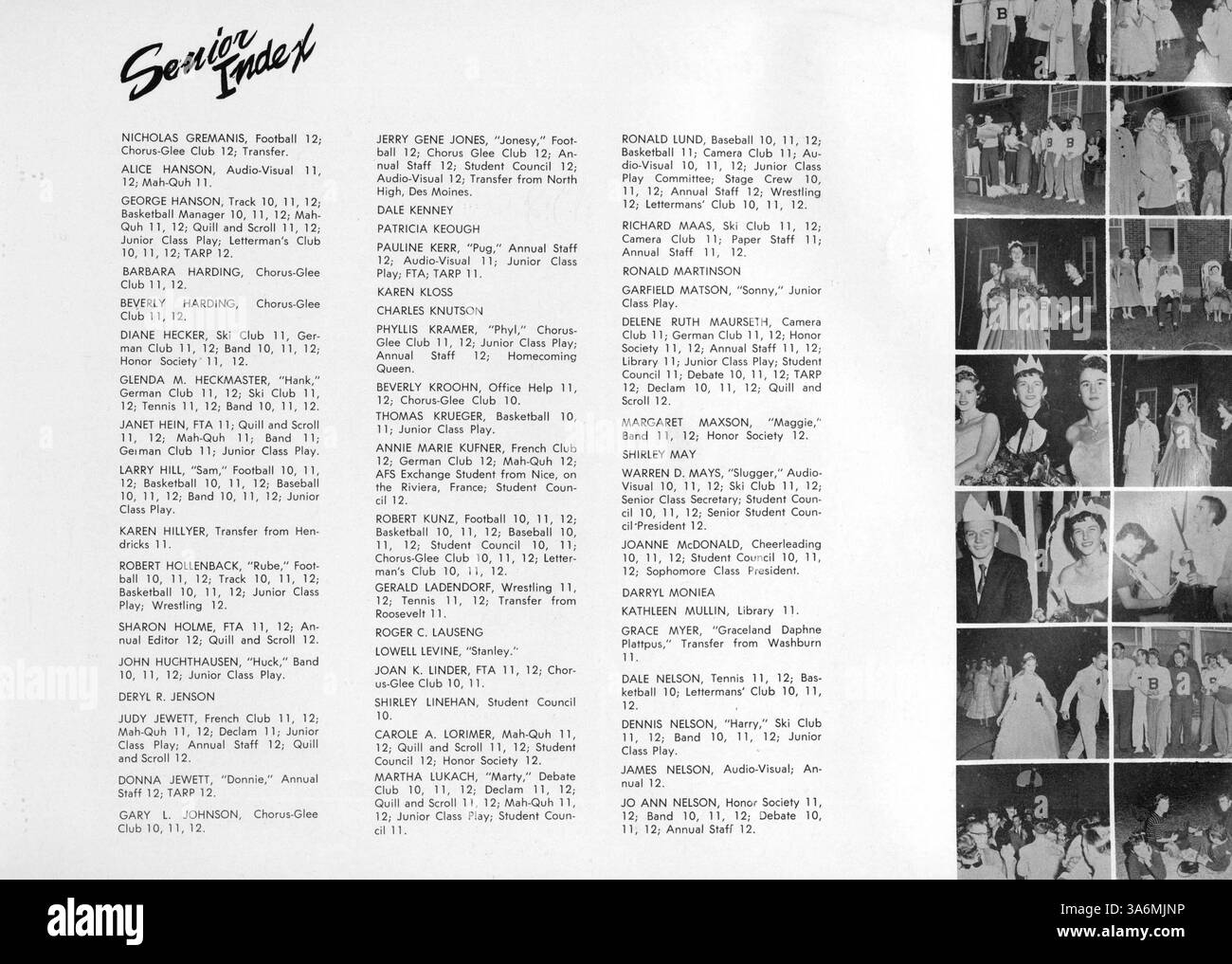 The 1956 'Bloomington Bear' yearbook presents a comprehensive look at ...