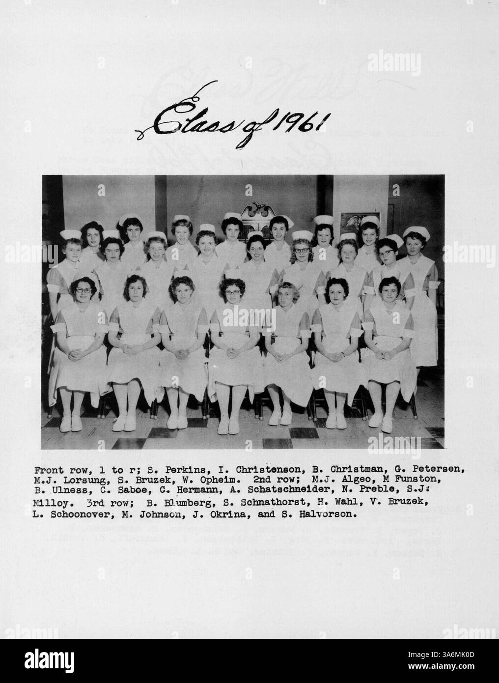 The 'The Lamp' yearbook from 1959 documents nursing students, faculty ...